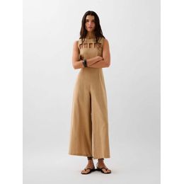 Scalpers Linen Jumpsuit ' ' Damen Gr&ouml;&szlig;e S camel / braun