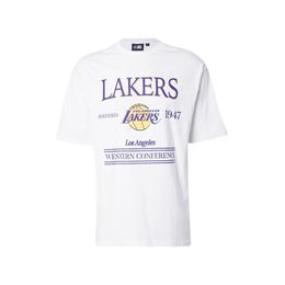 New Era T-Shirt 'NBA TEAM LOSLAK' Herren Größe S pastellgelb / violettblau / schwarz / weiß