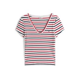 Tommy Jeans T-Shirt 'ESSENTIAL' Damen Gr&ouml;&szlig;e XXS rot / schwarz / wei&szlig;