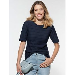Walbusch Baumwollshirt Streifenstruktur