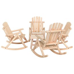 5-tlg. Garten-Lounge-Set Massivholz Fichte