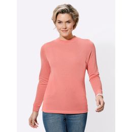 WITT Damen Langarmshirt mit angerauter Innenseite, flamingo, Gr&ouml;&szlig;e 36