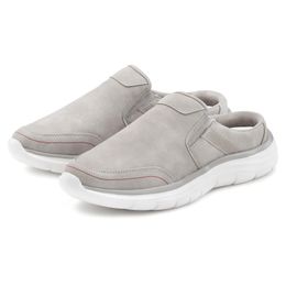 Sabot John Devin, Herren, Gr. 40, grau (hellgrau), Obermaterial: 80% Lederimitat, 20% Textilmaterial. Futter: 100% Textilmaterial. Decksohle: 100% Textilmaterial. Laufsohle: 100% Synthetik, unifarben, Schuhe Clog, Clog, Pantolette, Schlappen Unisex VEGAN