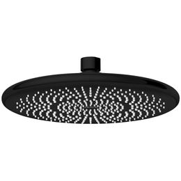Regenduschkopf Wenko "Watersaving", schwarz, B:22,5cm T:22,5cm, Duschköpfe, Ø 22,5 cm