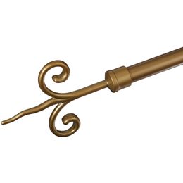 Gardinenstangen-Endstück Liedeco "Diana" Gr. 1, gold (goldfarben, matt), H:10,7cm L:16,2cm Ø:2cm, Gardinenstangenendstücke, für Gardinenstangen Ø 20 mm