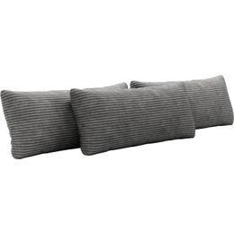 Sofakissen Places of Style "Mikado", grau, B:65cm H:25cm T:10cm, 100% Polyester, Polsterauflagen, 3,5,6,7-teilige Kissen-Sets zur Auswahl