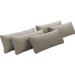 Sofakissen Places of Style "Mikado", grau (taupe), B:65cm H:25cm T:10cm, 95% Polyester 5% Polyamid, Polsterauflagen, 3,5,6,7-teilige Kissen-Sets zur Auswahl