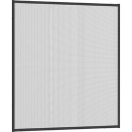 Insektenschutz-Fensterrahmen Hecht INTERNATIONAL "MASTER SLIM", grau (rahmen: anthrazit gewebe: anthrazit), B:130cm H:150cm, Insektenschutzgitter