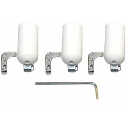 Klemmträger SUNLINES, weiß, Metall, Sichtschutzbefestigungen, für Aluminium-Jalousie