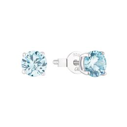 Paar Ohrstecker Amor "9420988", blau (silberfarben,blau, blau), Ohrringe, Damen, Silber 925 (Sterlingsilber), mit Zirkonia (synth.)