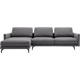 Ecksofa "CR.414, Designecksofa, Polsterecke, L-Form", grau (lichtgrau, schwarzgrau), B:280cm H:91cm T:172cm, CREATION BY ROLF BENZ, Sofas, Ecksofa, wahlweise aus feinstem Rindsleder oder hochwertigem Chenille
