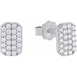 Paar Ohrstecker Amor "2038061", bunt (silberfarben, weiß, kristallweiß), Ohrringe, Damen, Silber 925 (Sterlingsilber), mit Zirkonia (synth.)