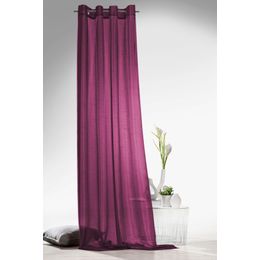 Weckbrodt-Gardinen Vorhang WECKBRODT "Klara" Gr. 1, lila (beere), B:140cm H:245cm, Polyester, Gardinen, Wildseiten-Optik, halbtransparent, Gardine, Store