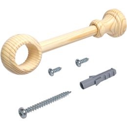 Träger Liedeco "Thüringen", beige (kiefer), L:16,5cm, Gardinenstangenhalterungen, für Gardinenstangen Ø 28 mm