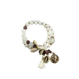 Armband "Bangalore", Damen, Gr. Glas, weiß, Collezione Alessandro, Armbänder