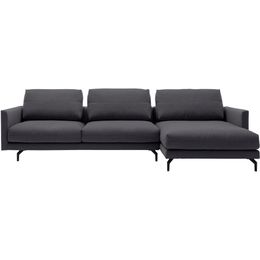 Ecksofa "CR.414, Designecksofa, Polsterecke, L-Form", schwarz (anthrazitgrau, schwarzgrau), B:300cm H:91cm T:172cm, CREATION BY ROLF BENZ, Sofas, Ecksofa, wahlweise aus feinstem Rindsleder oder hochwertigem Chenille