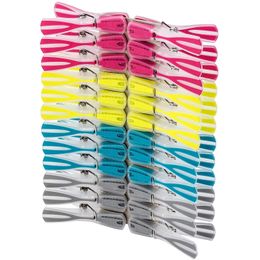 Wäscheklammern Wenko "Modell Arrow", bunt, B:1,5cm L:8,4cm, Kunststoff, Halteklammern, Wäscheclips mit rutschhemmender Spezialbeschichtung