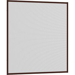 Insektenschutz-Fensterrahmen Hecht INTERNATIONAL "MASTER SLIM", braun (rahmen: braun gewebe: anthrazit), B:130cm H:150cm, Insektenschutzgitter