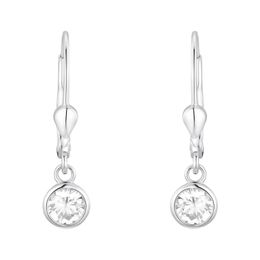 Paar Ohrhänger Amor "9060184", silber (silberfarben, kristallweiß, kristallweiß), Ohrringe, Damen, Silber 925 (Sterlingsilber), mit Zirkonia (synth.)