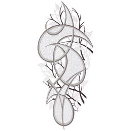 Fensterbild "Fensterbild "Ornament" farbig", bunt, B:15cm H:35cm, Polyester, W. REUTER & SOHN - PLAUENER SPITZE, Fensterbilder