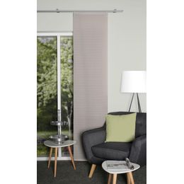 Schiebegardine Home Wohnideen "TURIN" Gr. 1, grau (grau, stein), B:57cm H:245cm, Polyester, Gardinen