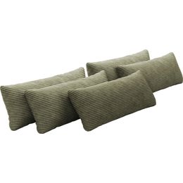 Sofakissen Places of Style "Mikado", grün (olive), B:65cm H:25cm T:10cm, 100% Polyester, Polsterauflagen, 3,5,6,7-teilige Kissen-Sets zur Auswahl