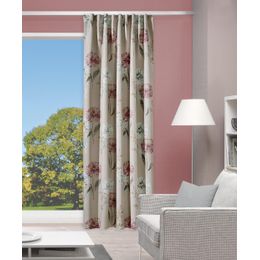 Verdunkelungsvorhang Home Wohnideen "PEPPE" Gr. 1, rosa (rosé), B:135cm H:245cm, Polyester, Gardinen, Kombibandschal Verdunkler, bedruckt