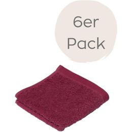 WEWO-Fashion Seiftuch WEWO FASHION "9517S", rot (rubin), B:30cm L:30cm, Baumwolle, Waschlappen, saugstark