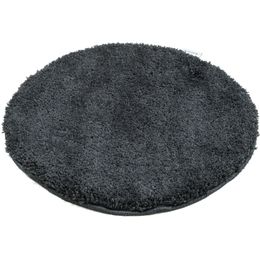 Badematte Tom Tailor HOME "Cozy Bath UNI", grau (anthrazit), H:27mm, Polyester, Badematten, Badteppich, Uni Farben, rechteckig, rund und oval erhältlich