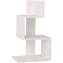 Nachttisch DECORTIE "ROSIE BEISTELLTISCH", weiß, B:42cm H:72cm T:30cm, Tische, Leichte Montage, Lagerung, Platzsparend