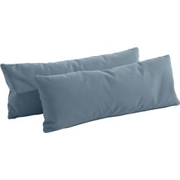 Sit & More Polsterauflage SIT & MORE "Brisbane", blau (hellblau), B:65 H:25 T:13, Soft clean (98% Polyester, 2% Polyamid), Polsterauflagen, Sofa-Zubehör Deko-Kissen, Nierenkissenset