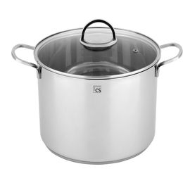 Gemüsetopf CS KOCH-SYSTEME "Trier", silber (edelstahlfarben), H:24cm Ø:24cm, Töpfe, Induktion