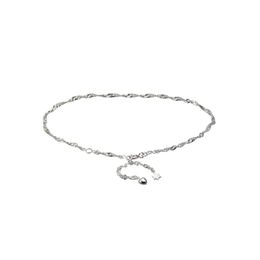 Fußkette Firetti "Schmuck Geschenk Silber 925 Körperschmuck Herz+Stern Singapurkette", silber (silberfarben), Fußketten, Silber 925 (Sterlingsilber)