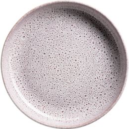 Suppenteller GIPFELSTÜCK "Teller-Set, Geschirr, Service Alpenwiese", lila (beere), H:4cm Ø:21cm, Steinzeug, Speiseteller, jedes Teil ein Unikat
