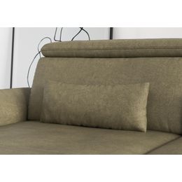Sofakissen Places of Style "Fjord", grün (olive), B:65cm H:25cm T:10cm, 100% Polyester, Polsterauflagen