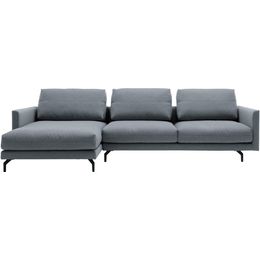 Ecksofa "CR.414, Designecksofa, Polsterecke, L-Form", blau (saphierblau, steingrau), B:280cm H:91cm T:172cm, CREATION BY ROLF BENZ, Sofas, Ecksofa, wahlweise aus feinstem Rindsleder oder hochwertigem Chenille