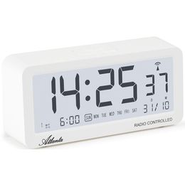 Funkwecker Atlanta "1879-0", weiß, Wecker, Beleuchtung, digitale Anzeige, Schlafzimmer