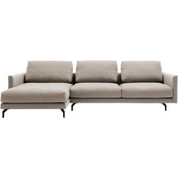 Ecksofa "CR.414, Designecksofa, Polsterecke, L-Form", beige (graubeige, natur), B:280cm H:91cm T:172cm, CREATION BY ROLF BENZ, Sofas, Ecksofa, wahlweise aus feinstem Rindsleder oder hochwertigem Chenille