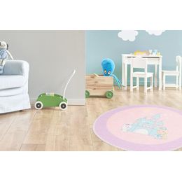 Kinderteppich Arte Espina "Playground 300", lila (violett), B:160cm H:5mm L:160cm Ø:160cm, Polyester, Teppiche