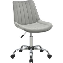 Bürostuhl Inosign "RIMBEY", grau (hellgrau), B:60cm H:91cm T:60cm, plywood, foam, fabric, metal base, Stühle, Schreibtischstuhl