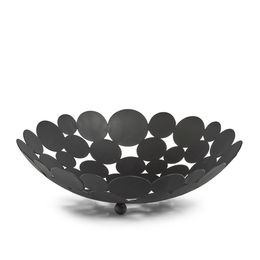 Obstschale zeller PRESENT, schwarz, H:8,5cm Ø:29cm, Metall, Schüsseln, Ø 29 cm