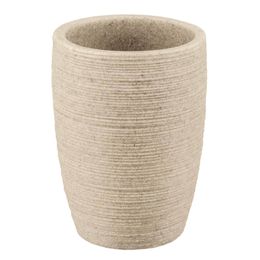Zahnputzbecher Kleine Wolke "» Sand«", braun (macadamia), B:7,5cm H:10cm L:7,5cm, Polyresin, Zahnputzbecher