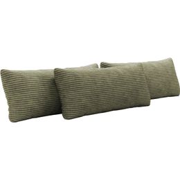 Sofakissen Places of Style "Mikado", grün (olive), B:65cm H:25cm T:10cm, 100% Polyester, Polsterauflagen, 3,5,6,7-teilige Kissen-Sets zur Auswahl