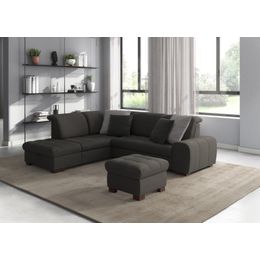 Sit & More Sofakissen SIT & MORE "Luxor", grau (anthrazit), B:45cm H:45cm T:20cm, Polsterauflagen, Sofakissen, 2-teiliges Kissenset in Samtoptik
