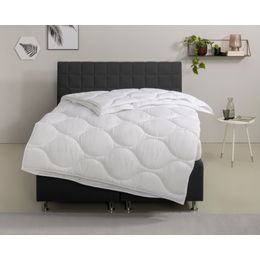 Microfaserbettdecke Home Affaire "Angly, Bettdecke 135x200 cm und 155x220 cm", weiß, B:155cm L:220cm, Bezug: 100% Polyester. Füllung: 100% Polyester, Bettdecken, Bettdecken, Sommer, Winter, Decke, Allergiker geeignet (Hausstaub)