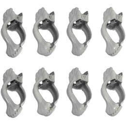Dekoklammer Liedeco, weiß, L:3,6cm Ø:2,1cm, Metall, Gardinenbefestigungen, für Gardinenstangen Ø 12 mm