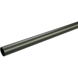 Gardinenrohr Liedeco Gr. 1, grau (anthrazit), L:120cm Ø:2cm, Gardinenstangenhalterungen, 1-läufig im Fixmaß Ø 20 mm