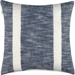 Kissenhülle Esprit "Arne" Gr. 1, blau (blau, navy, sanftes weiß), B:45cm H:0,5cm L:45cm, Baumwolle, Baumwolle, Kissenbezüge