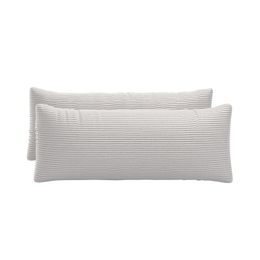 Sofakissen Inosign "Coco", silber, B:64cm H:24cm T:10cm, Polsterauflagen, wahlweise 2er- oder 3er-Nierenkissen-Set, Breite jeweils 64 cm