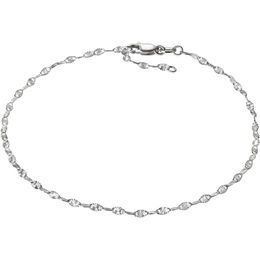 Fußkette Firetti "Schmuck Geschenk Silber 925 Körperschmuck Plättchenkette Stern Motiv", silber (silberfarben), Fußketten, Damen, Silber 925 (Sterlingsilber)